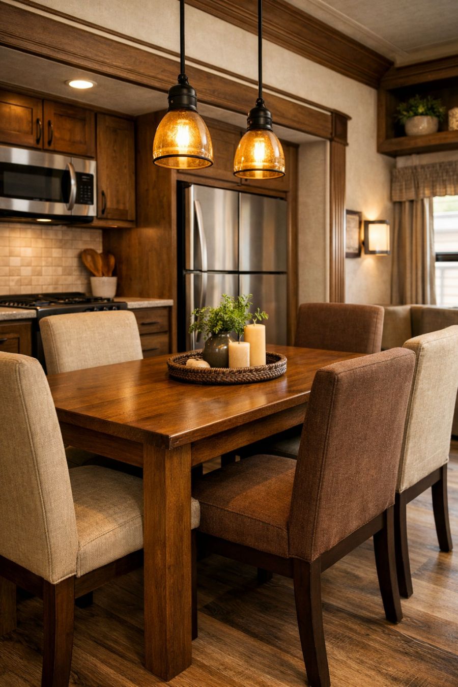 Come inside this rustic lakeside inspired park model RV with exposed ...