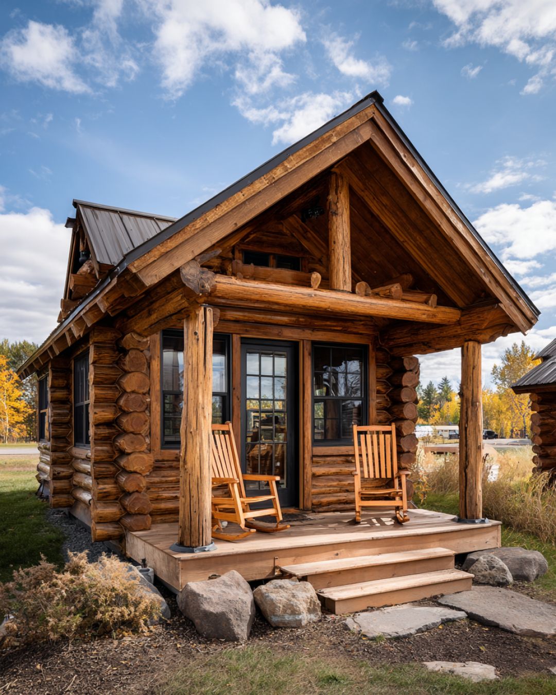 Come inside this traditional log-style tiny home as the New Year begins ...