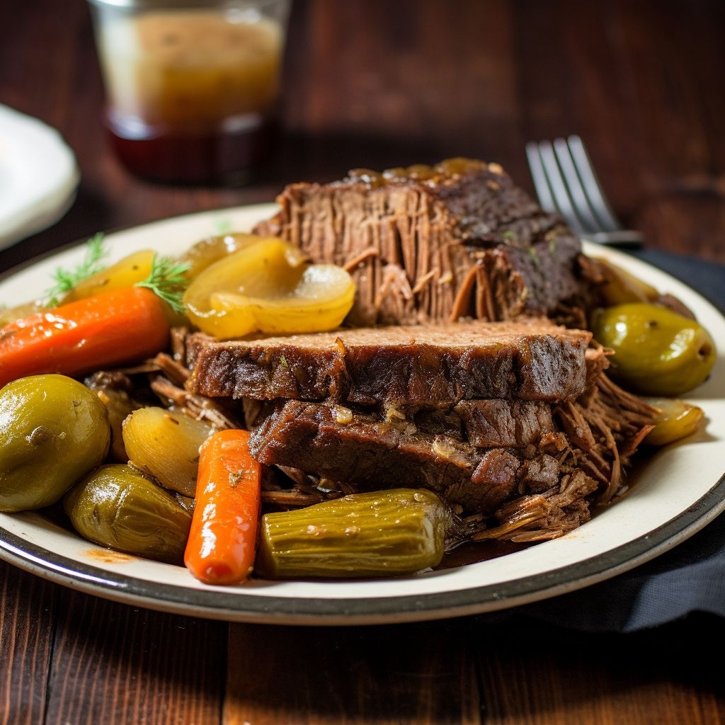 As a pickle lover, my hubby is obsessed with this dill pickle pot roast ...
