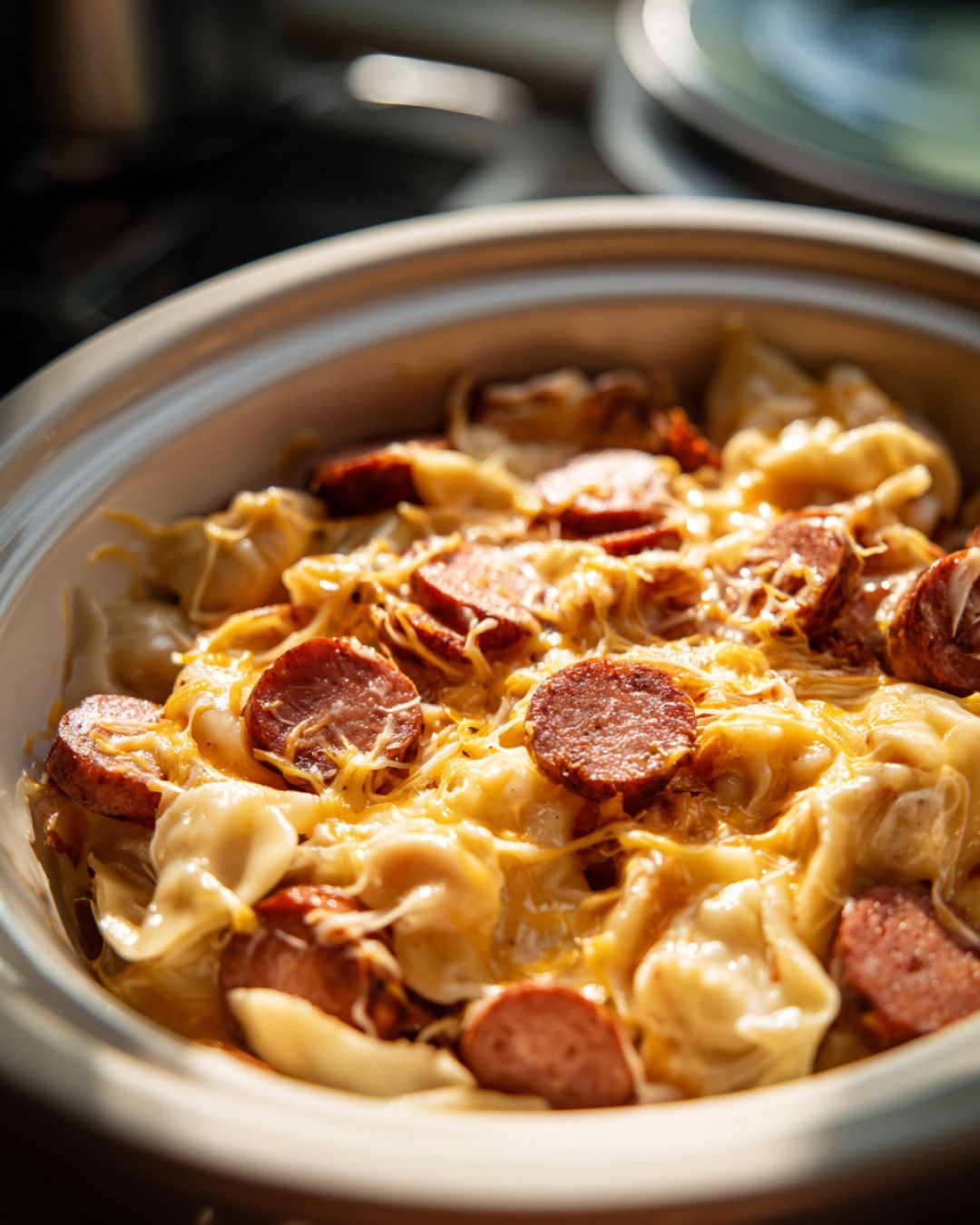 Drop frozen pierogi into the slow cooker with a few extras and it turns ...