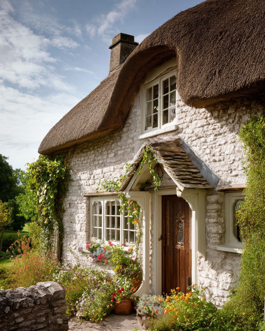 Come inside this whitewashed stone cottage with a storybook thatched ...