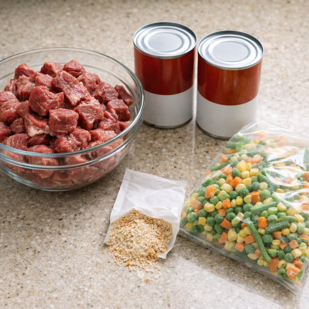 Pour tomato soup over raw stew meat, paired with these 2 ingredients ...