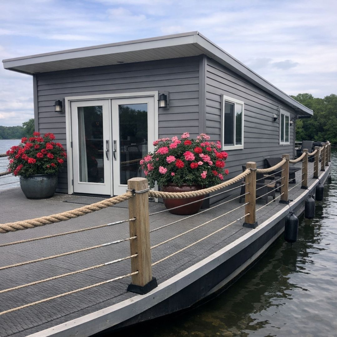 Take a peek inside this barrier-free tidewater houseboat. You won't ...