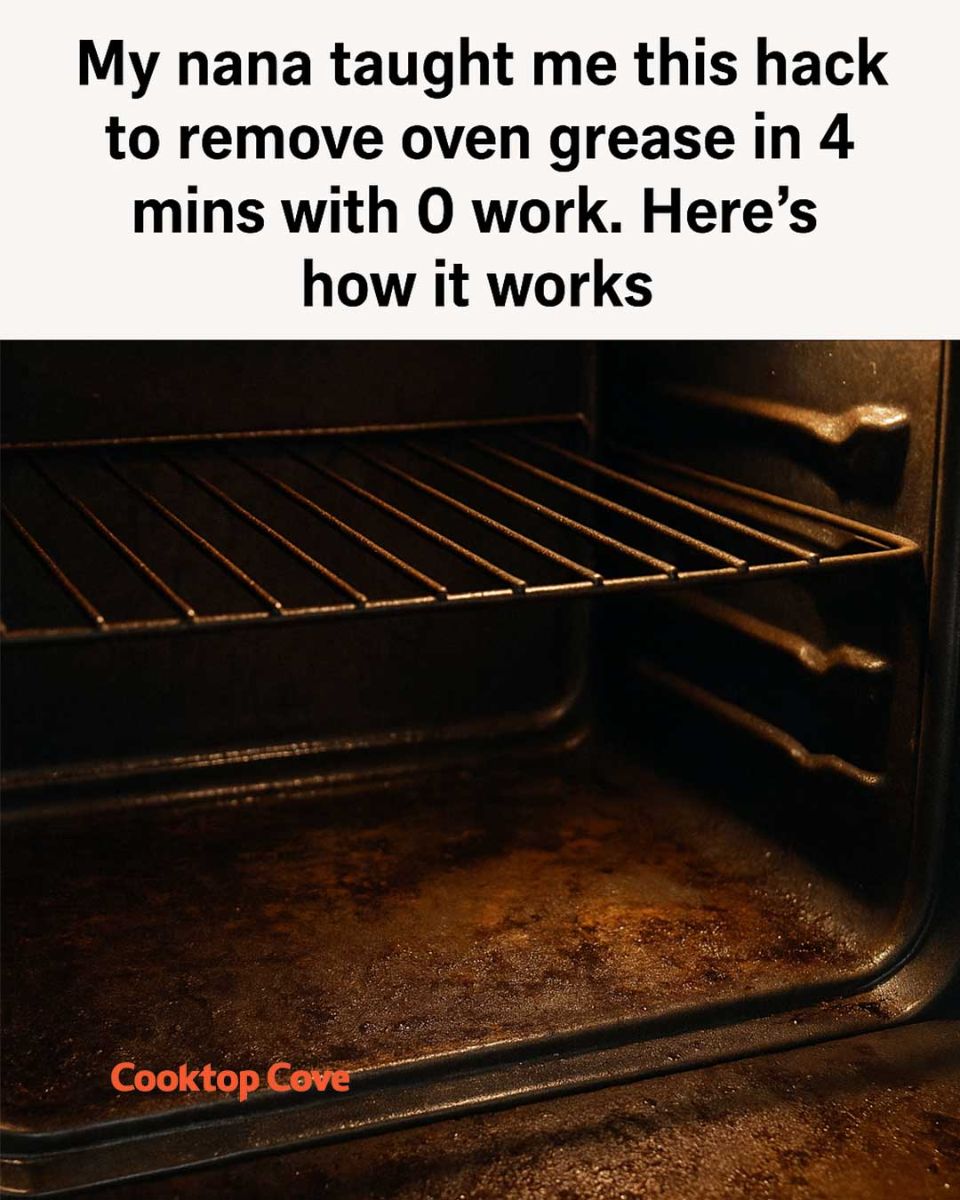 My nana taught me this hack to remove oven grease in 4 mins with 0 work ...