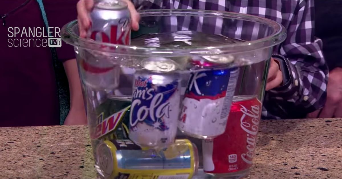 Learn why some of these full pop cans float (+5 fun experiments about ...