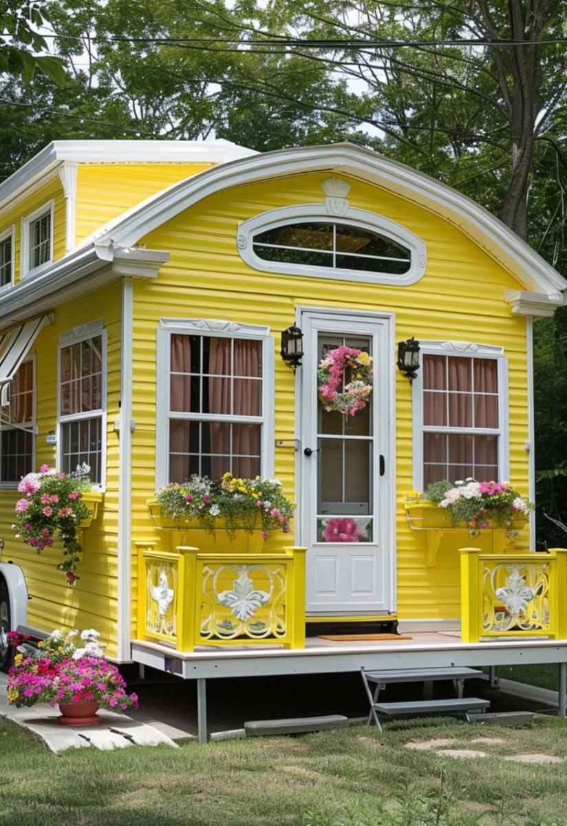Step inside this stunning park model. Every inch inside is beautiful ...
