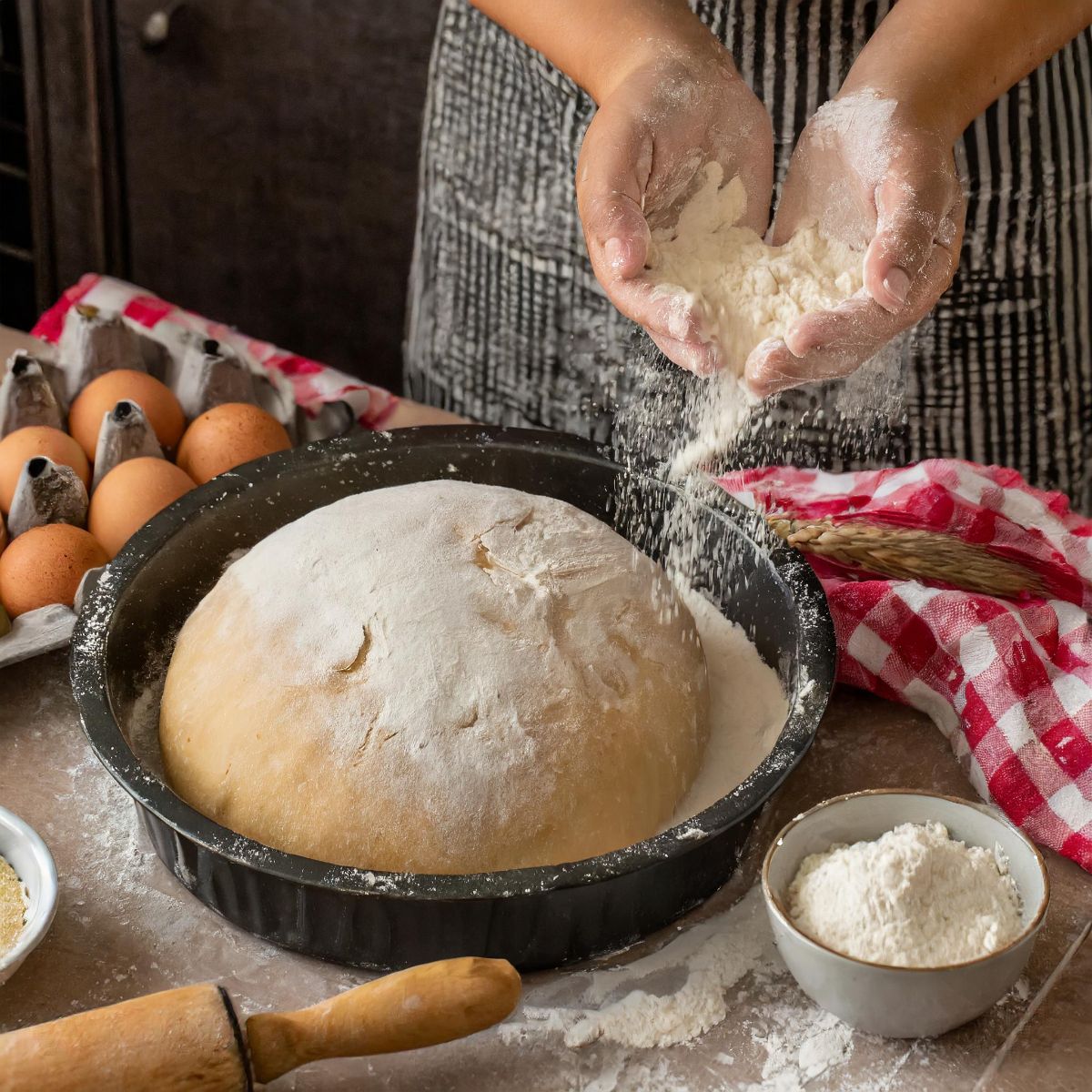 Aunt Sally bakes bread for 6 hours, but it's always dense. How long ...