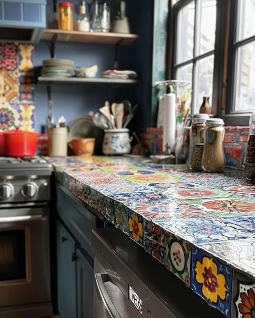 10 ways to update outdated tile countertops without replacing them ...