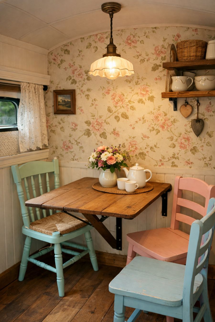 Step on into this rustic-meets-cottage converted bus made from a school ...