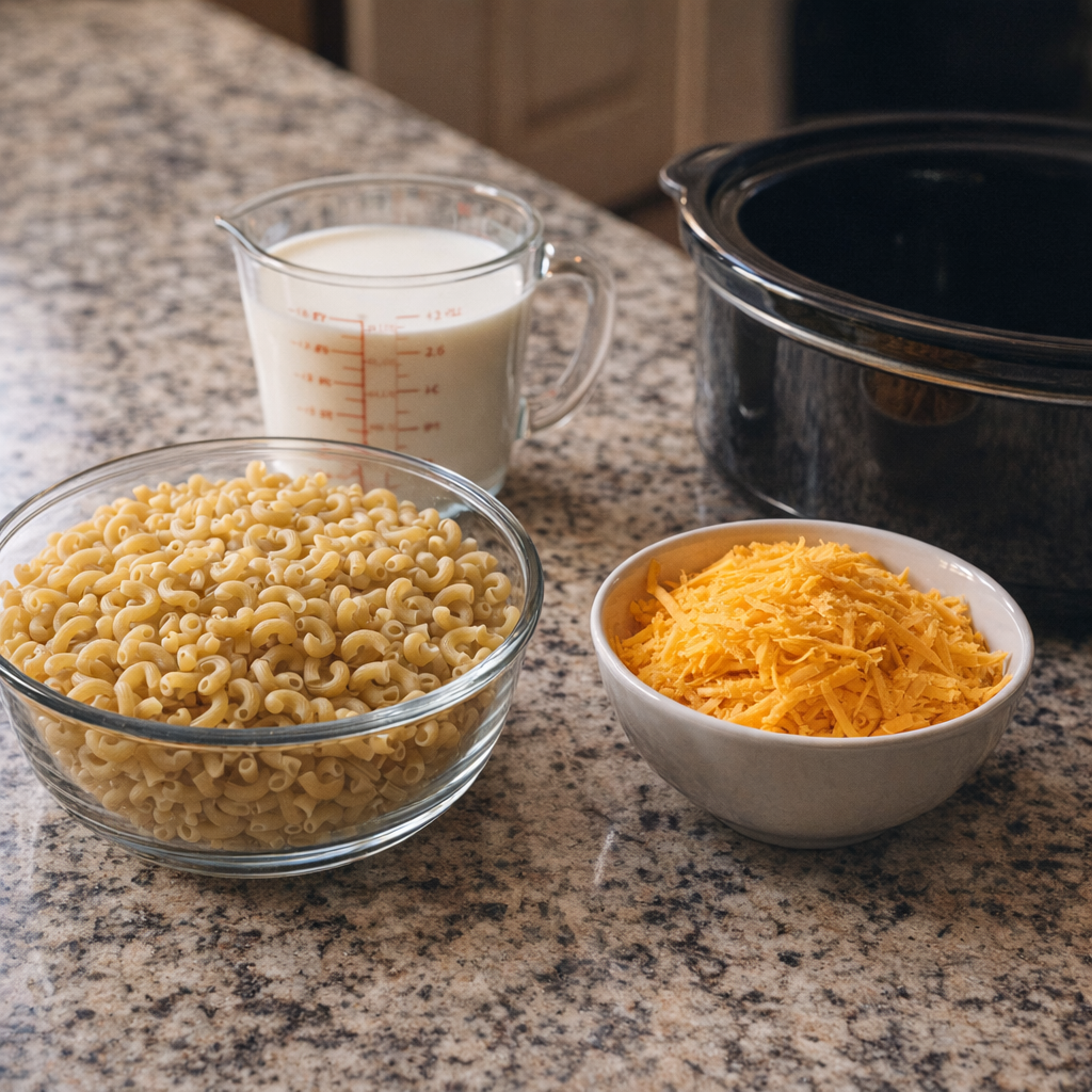 Put uncooked elbow macaroni in the slow cooker with these 2 ingredients ...