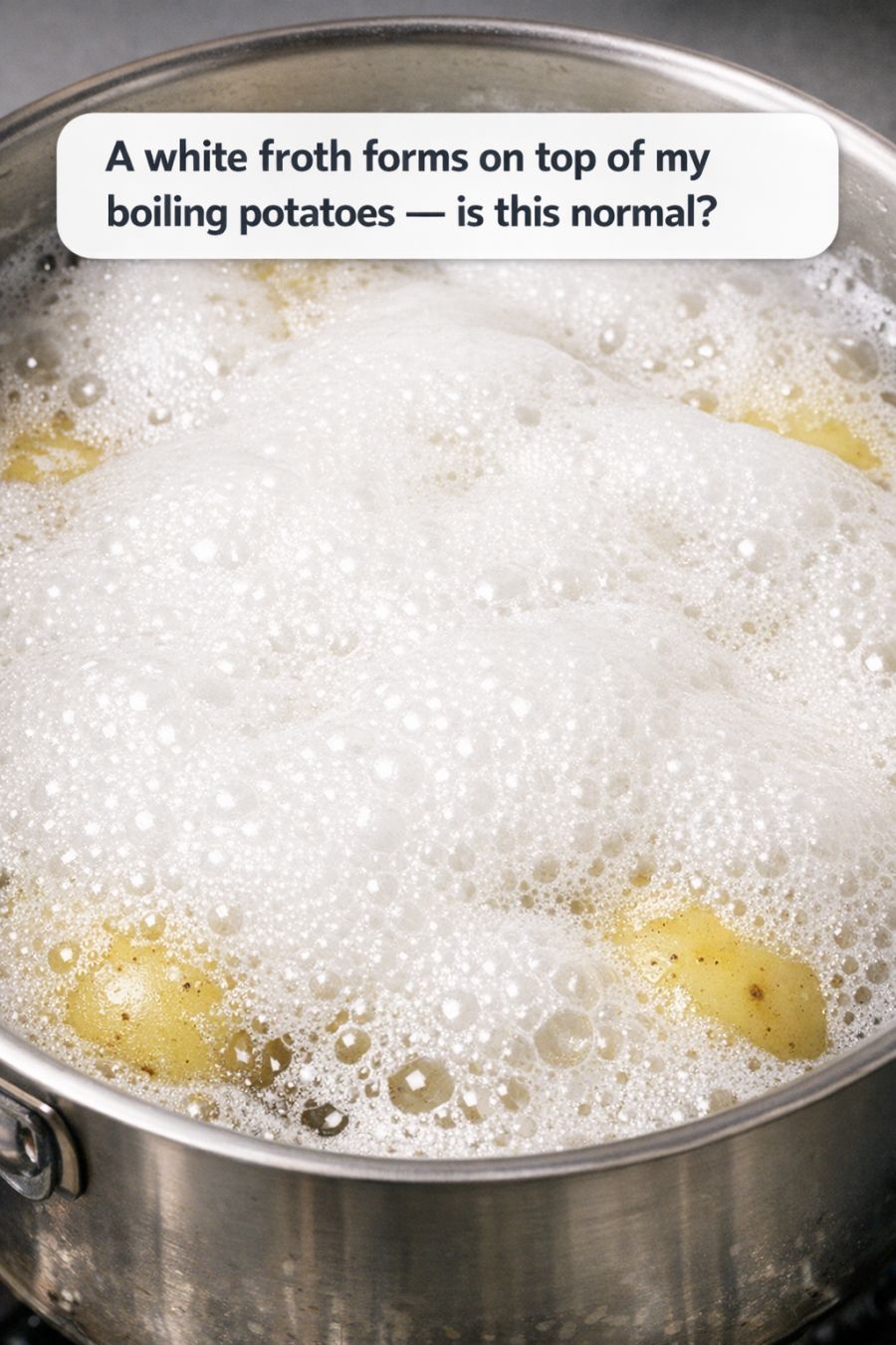 A white froth forms on top of my boiling potatoes — is this normal ...