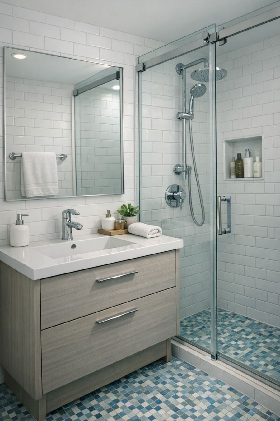 Come inside this soft blue coastal cottage tiny home designed for ...