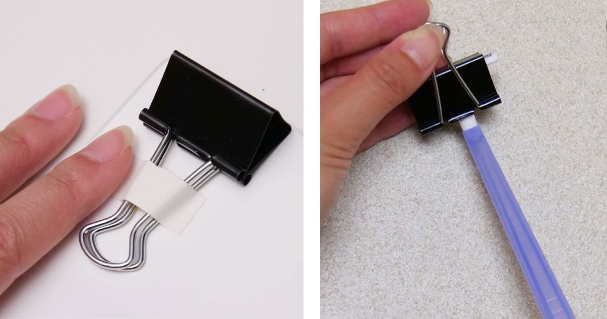 Try these clever ways to use a binder clip