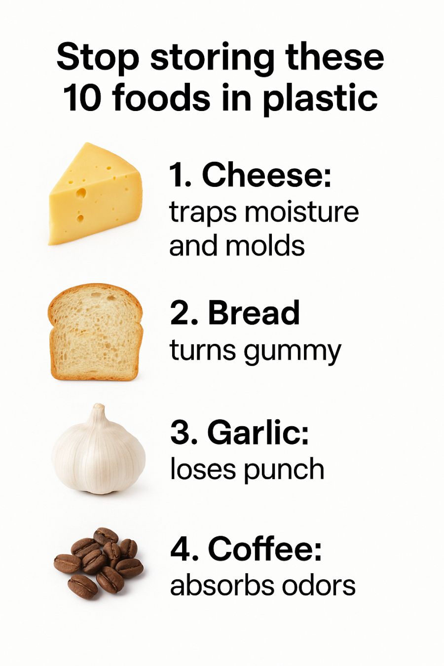 Stop storing these 10 foods in plastic - Cooktop Cove