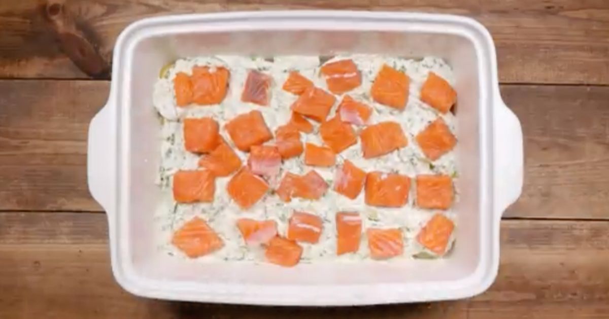 Cubed salmon make this casserole a delectable family favorite +5 casseroles
