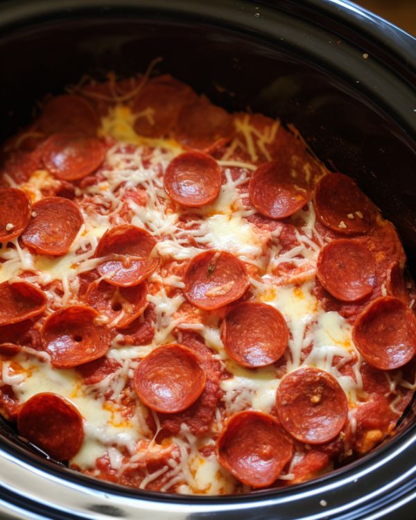 Has anyone tried a pizza in a slow cooker? You've gotta copy this ...