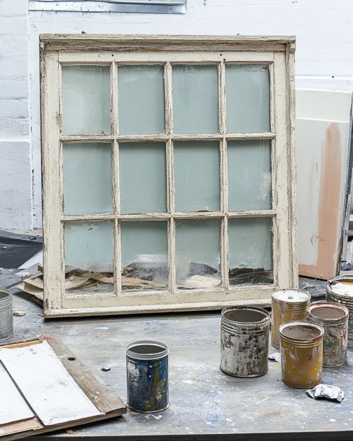 Transform an old window frame into a DIY that will leave your neighbors ...