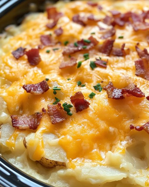 Put raw cubed potatoes in a slow cooker with these 4 ingredients. The ...