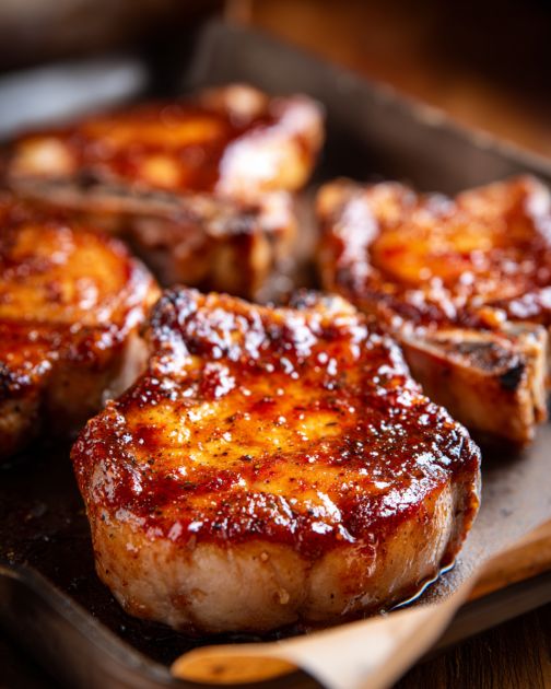 Drop pork chops into slow cooker. This feast is delish. Only 3 ...