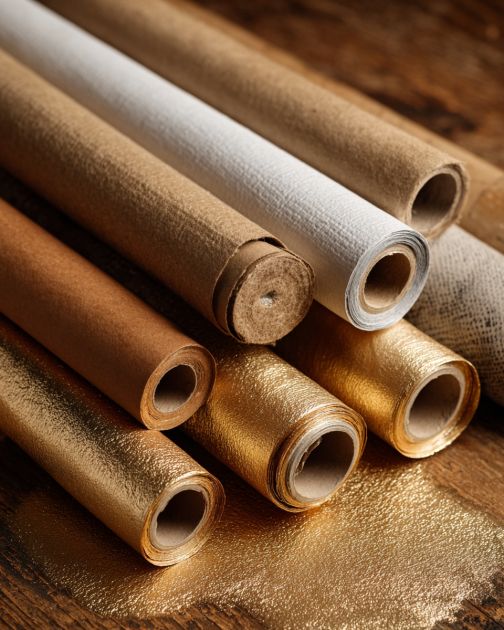 Woman flattens toilet paper rolls and paints them gold. This DIY has ...