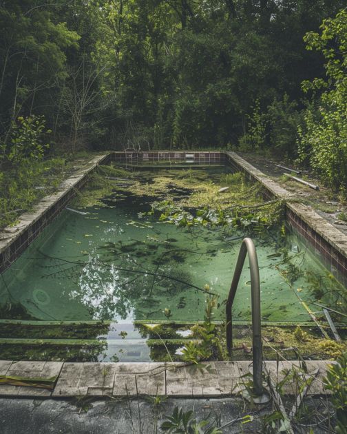 My aunt's discolored pool looks uninviting after she stopped ...