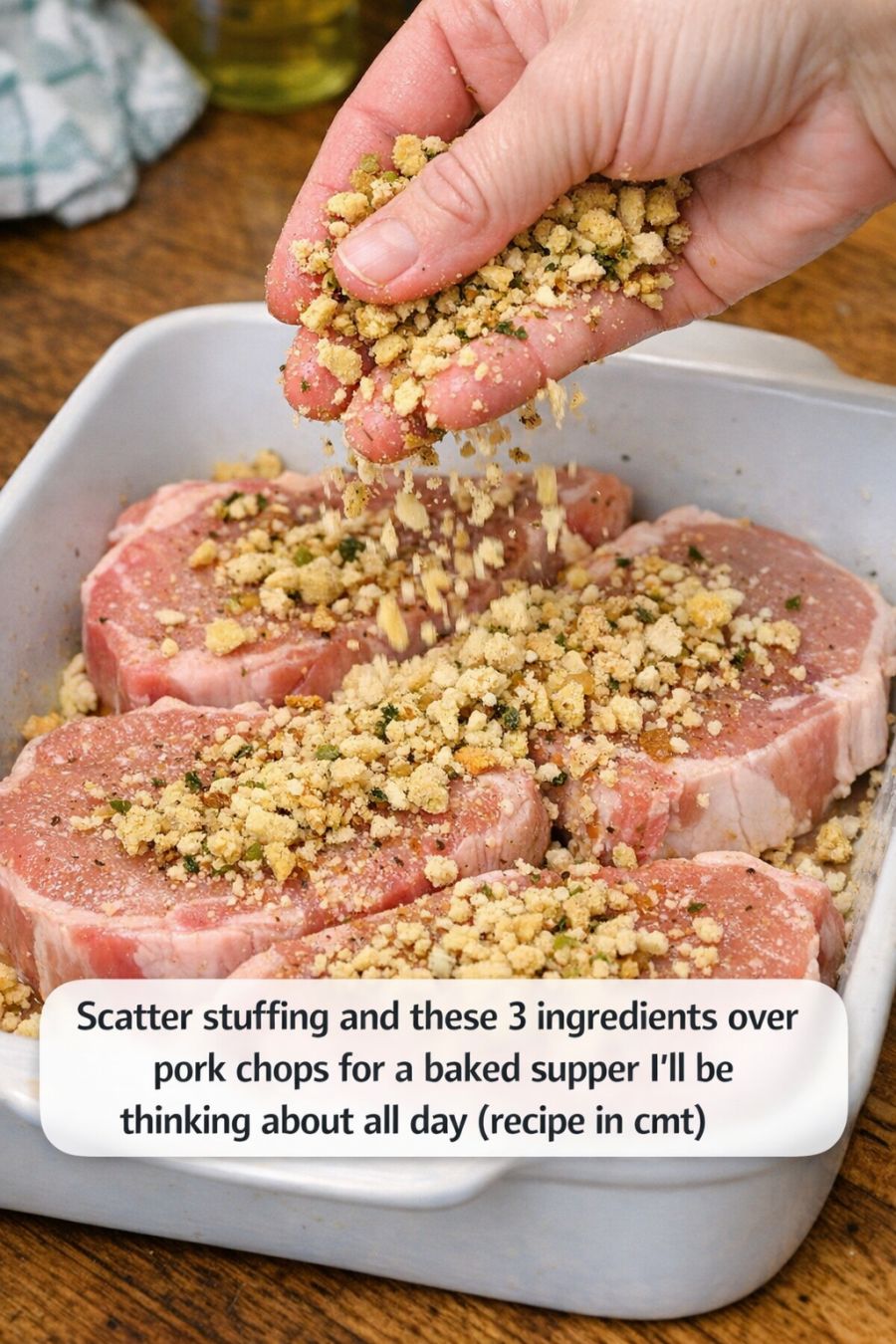 Scatter stuffing and these 3 ingredients over pork chops for a baked ...