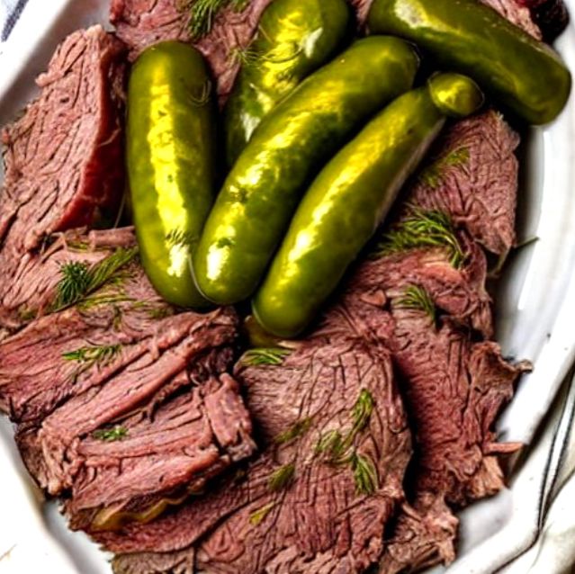 Slow cooker dill pickle pot roast recipe