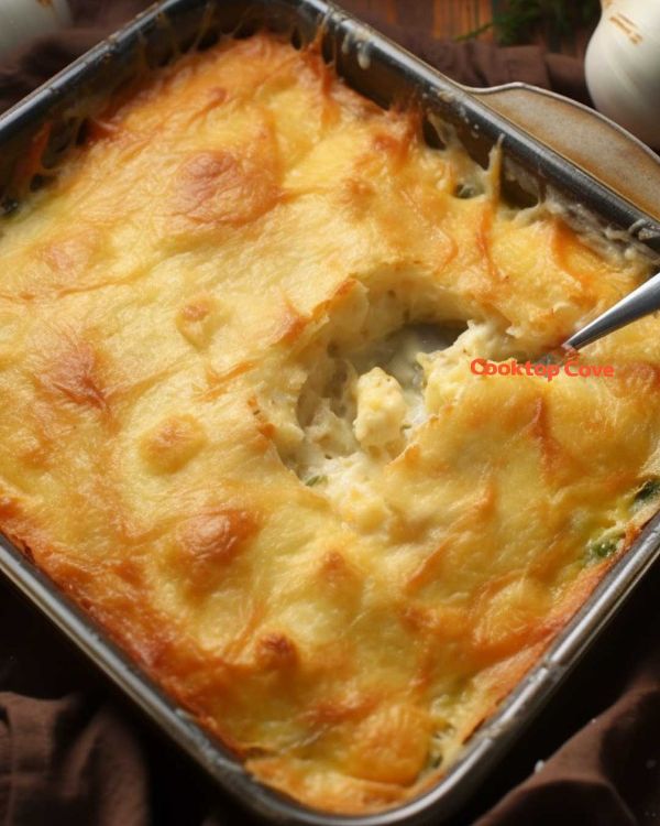 The topping of this Magic Chicken Pie is absolutely mouthwatering! Must ...