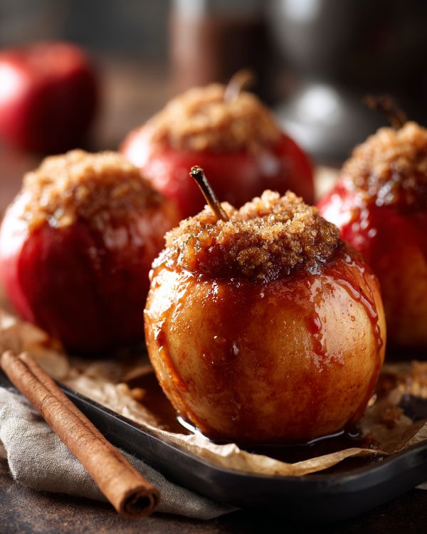Line hollowed apples in the slow cooker and, with just 3 ingredients ...